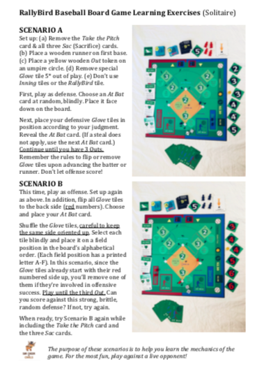 #RallyBird #Baseball #BoardGame Learning Exercise A & B – The RallyByrd ...